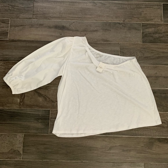 Cato | Tops | Cato White One Shoulder Top | Poshmark